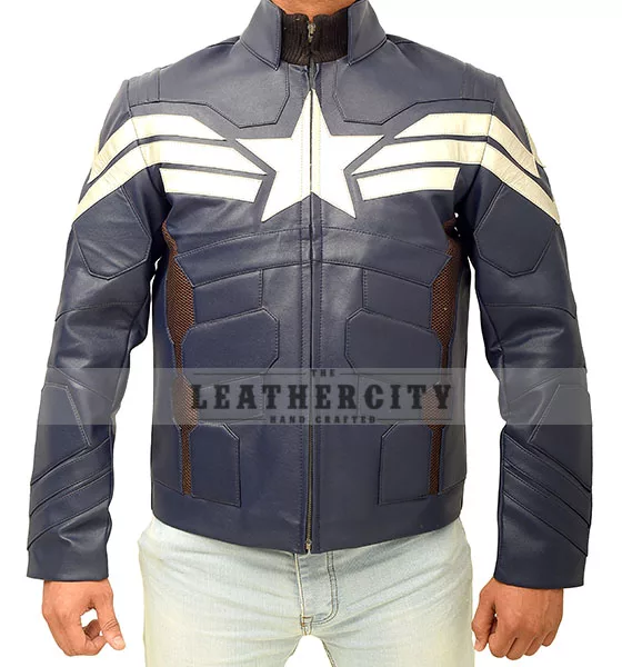 Racing Chris Evan's Captain America: Winter Soldier Leather Jacket ...