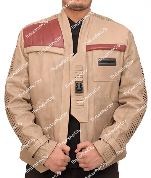 Star Wars Finn Jacket - Poe Dameron Costume Jacket in 100% Real Leather
