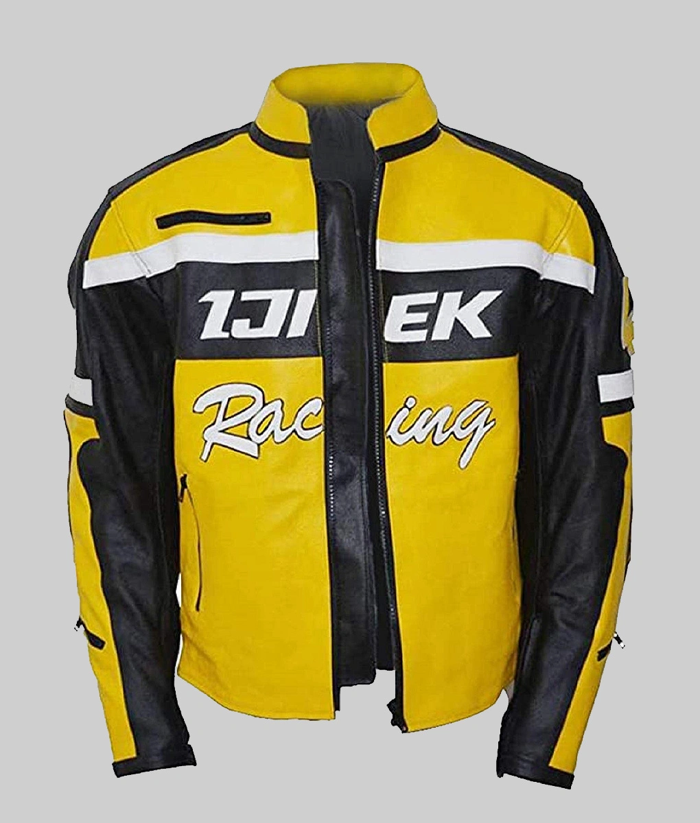 Dead Rising 2 Chuck Greene Jacket In Yellow Leather | TheLeatherCity.com