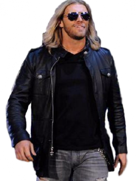 WWE Superstar Edge Black Leather Jacket - TheLeatherCity