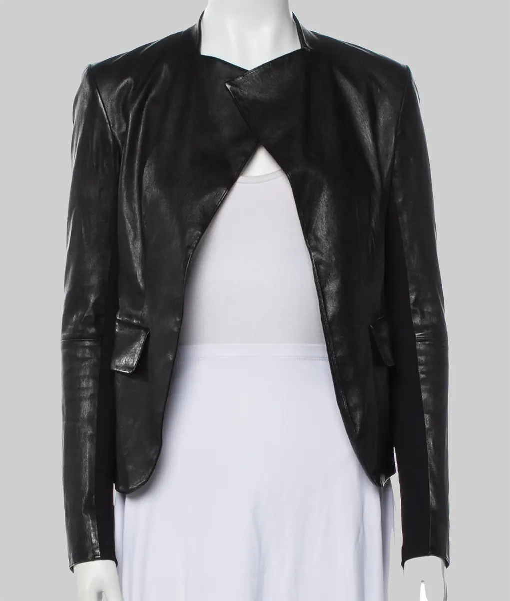 Arrow Dinah Drake (Juliana Harkavy) Black Drape Jacket | TLC