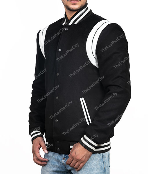 SLP Teddy Black Varsity Jacket