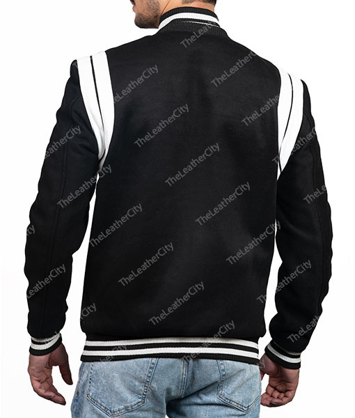 SLP Teddy Black Varsity Jacket