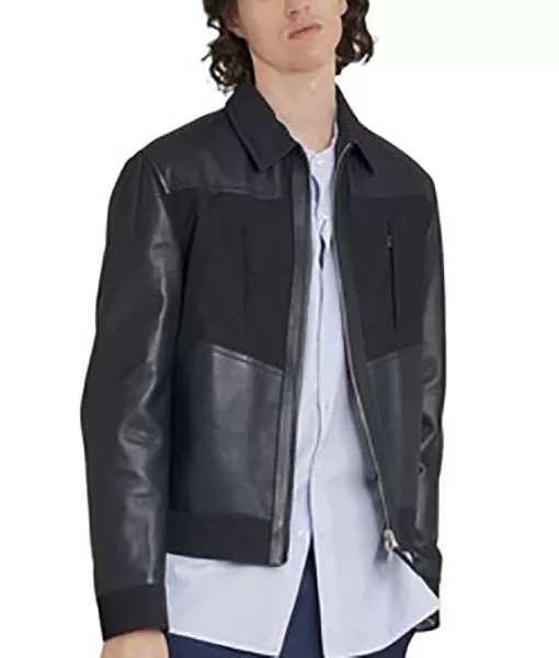 Mixed leather Bomber Jacket | TheLeatherCity
