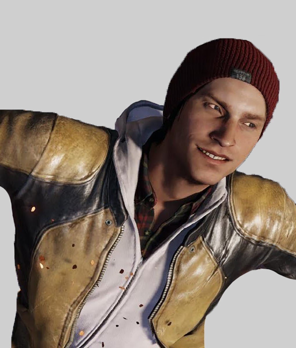Infamous Cole Macgrath Jacket White InFamous Cole MacGrath Leather
