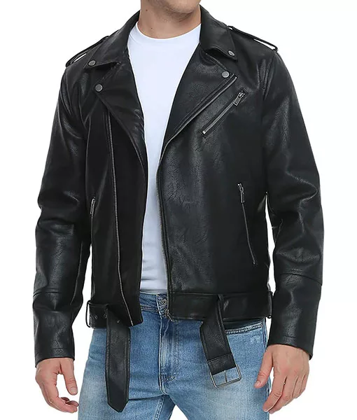 Marcel Black Biker Leather Jacket | TLC