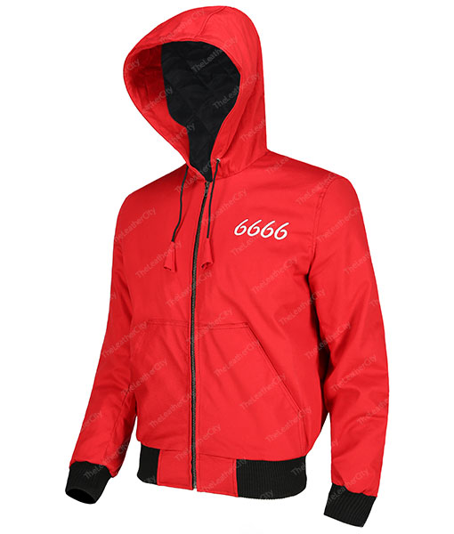 Yellowstone Season 4 Jimmy 6666 Hooded Red Cotton Jacket | TLC