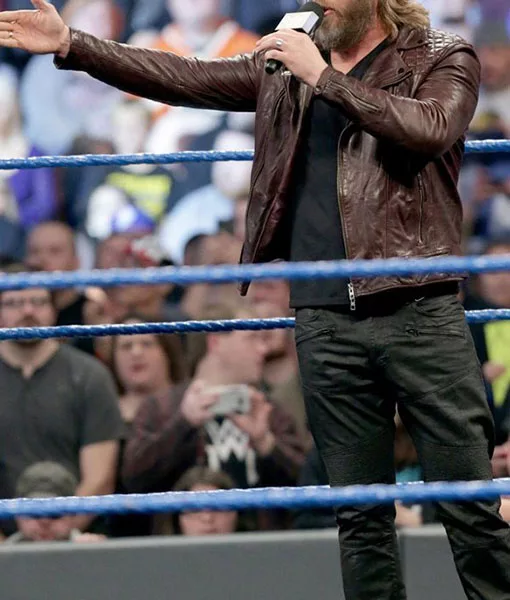 WWE Superstar Edge Brown Leather Jacket | TLC