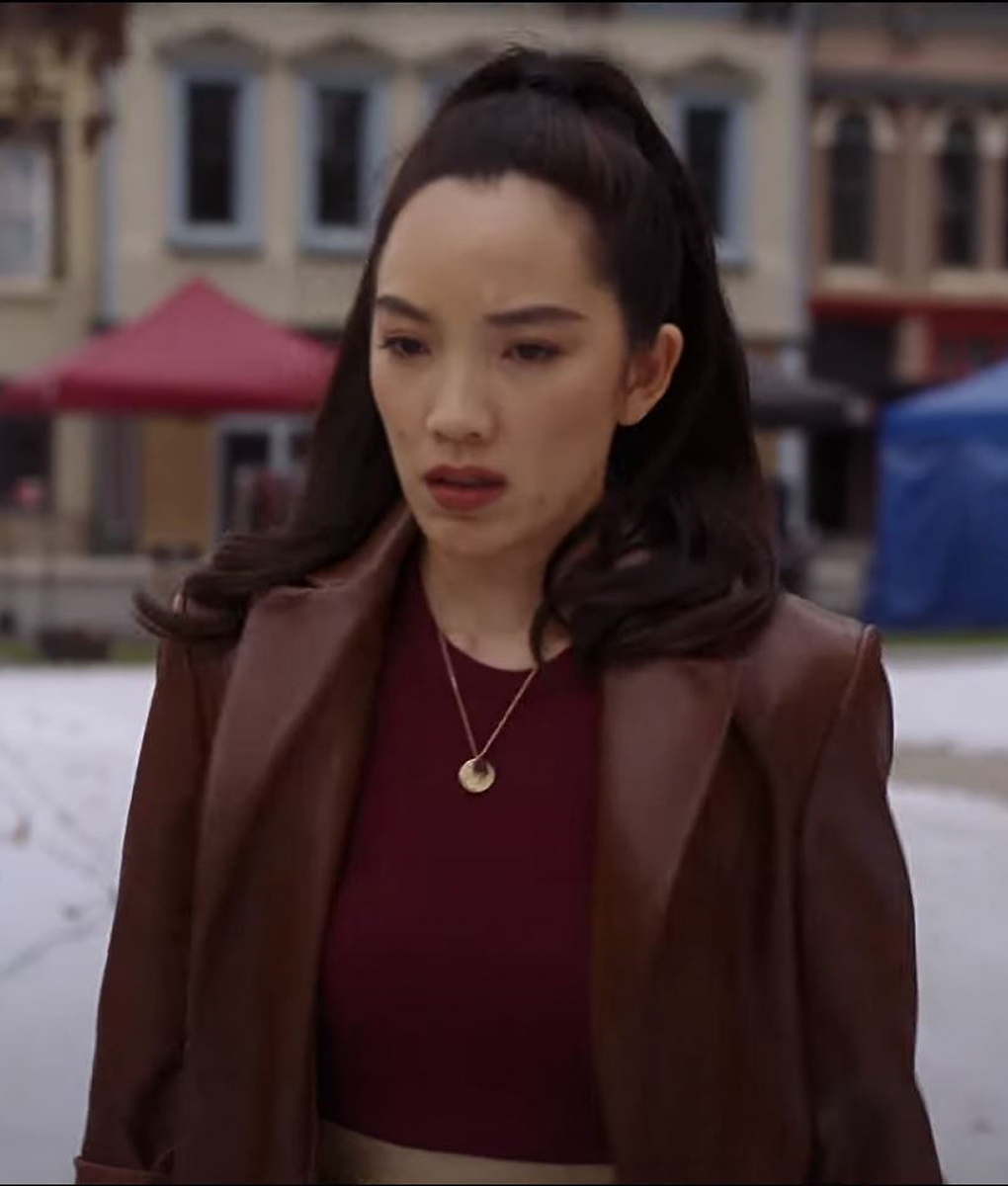 A Hollywood Christmas Jessica (Jessika Van) Leather Blazer | TLC