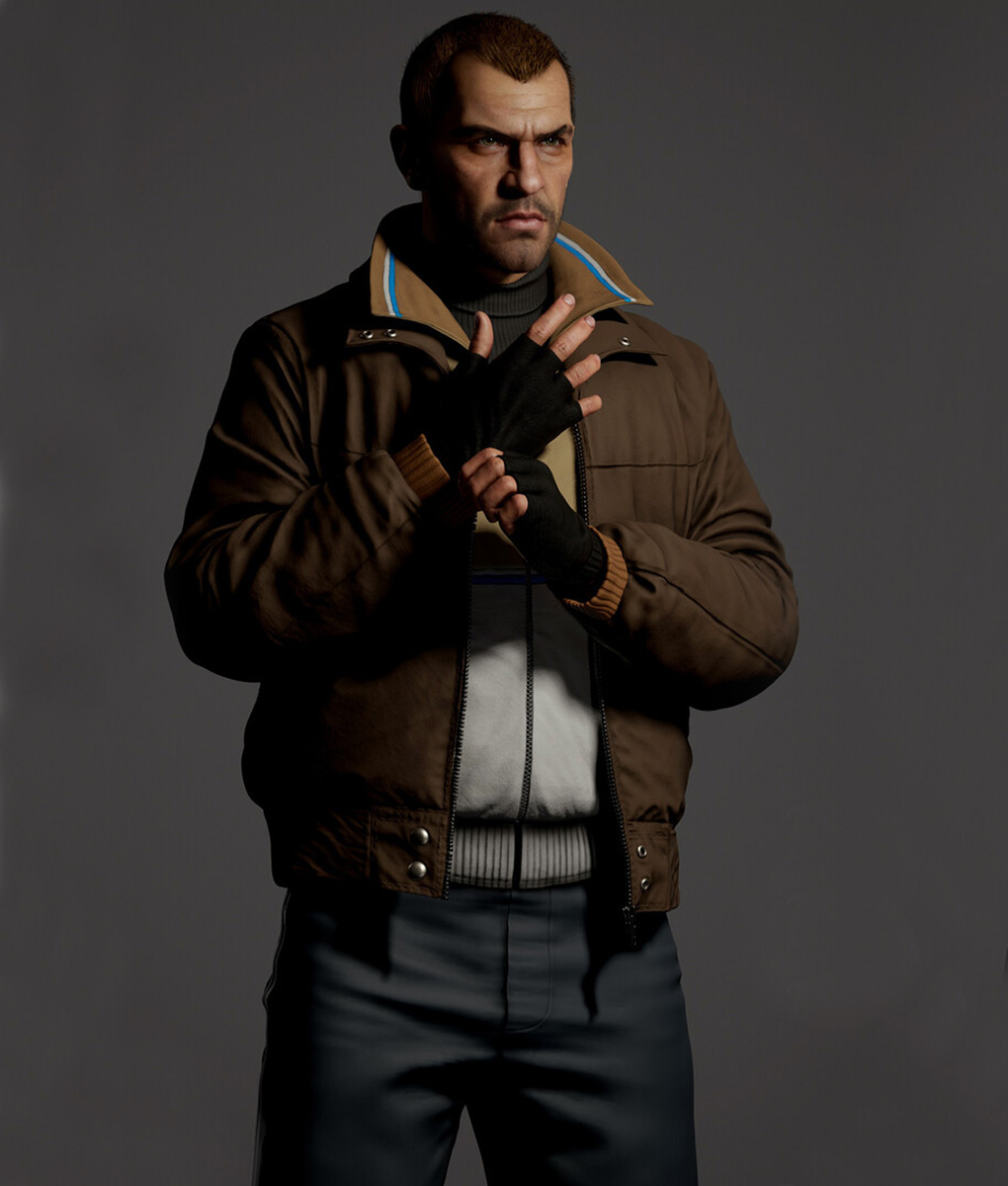 GTA IV Niko Bellic Brown Bomber Jacket | TLC