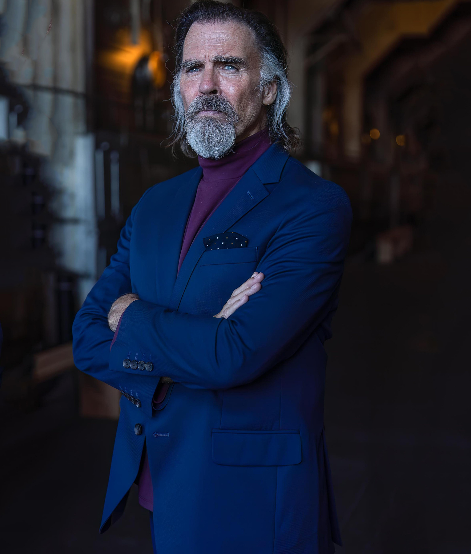 Due Justice Ellis Blue Blazer | Jeff Fahey Blazer