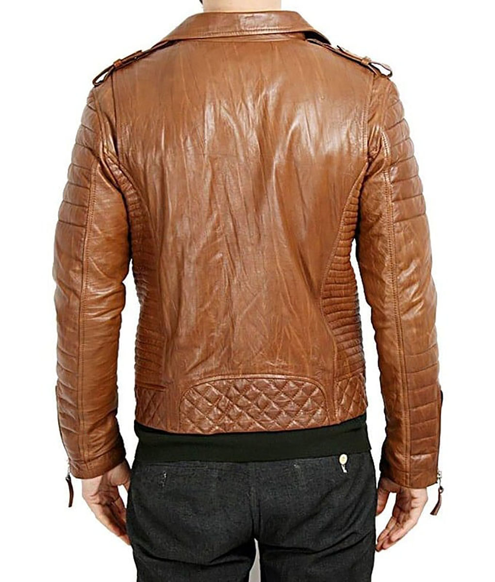 Jose Men's Brown Biker Jacket | The Leather City