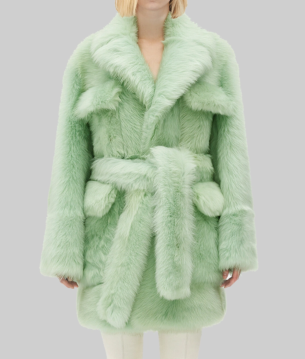 Kendall Jenner Green Fur Coat | The Leather City