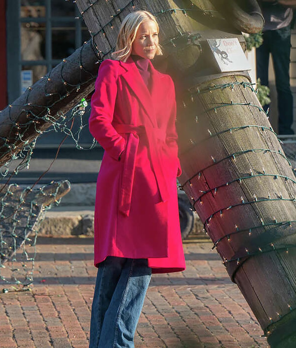 Mystic Christmas Juniper Jones Red Trench Coat | Jessy Schram Coat