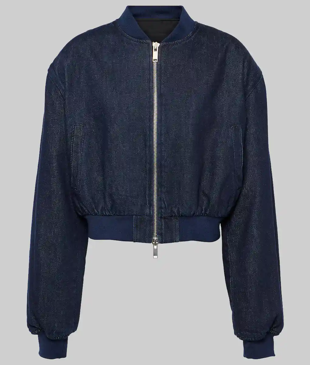 Alicia Keys Blue Denim Bomber Jacket | TLC UK