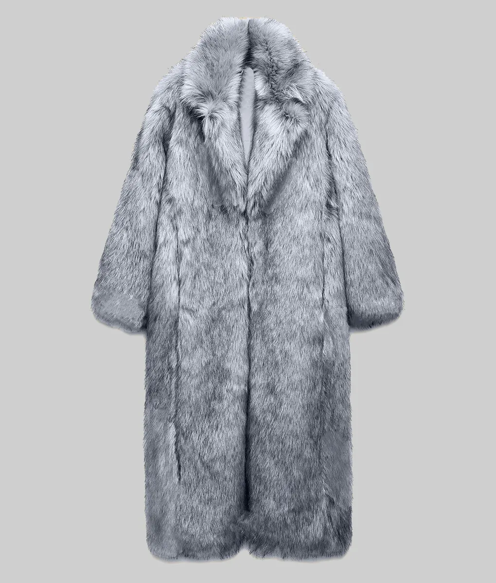 Davina Mccall Grey Fur Coat - TLC UK