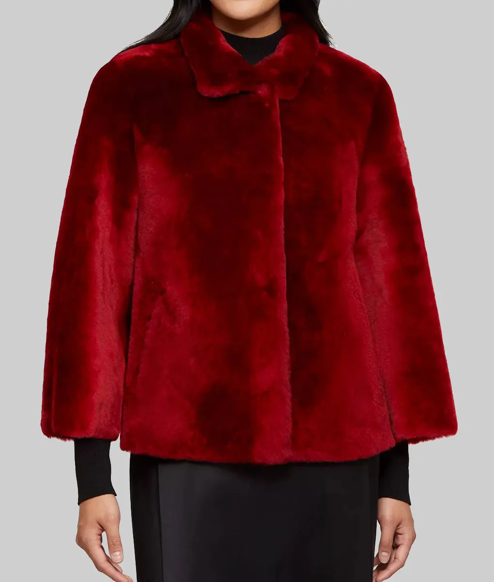 Goldie Hawn Red Fur Jacket - TLC UK