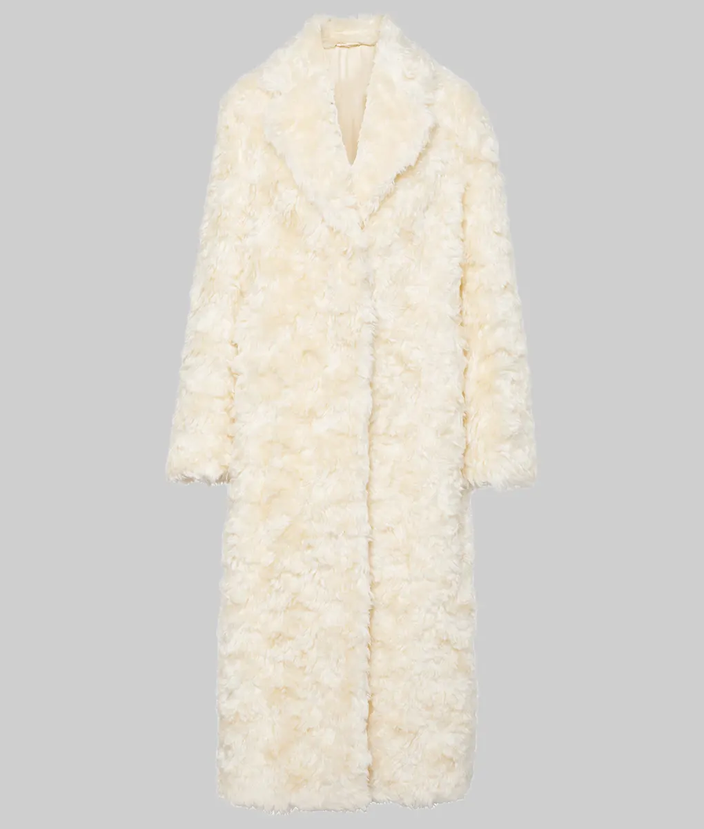 Mariah Carey Off White Fur Coat - TLC UK
