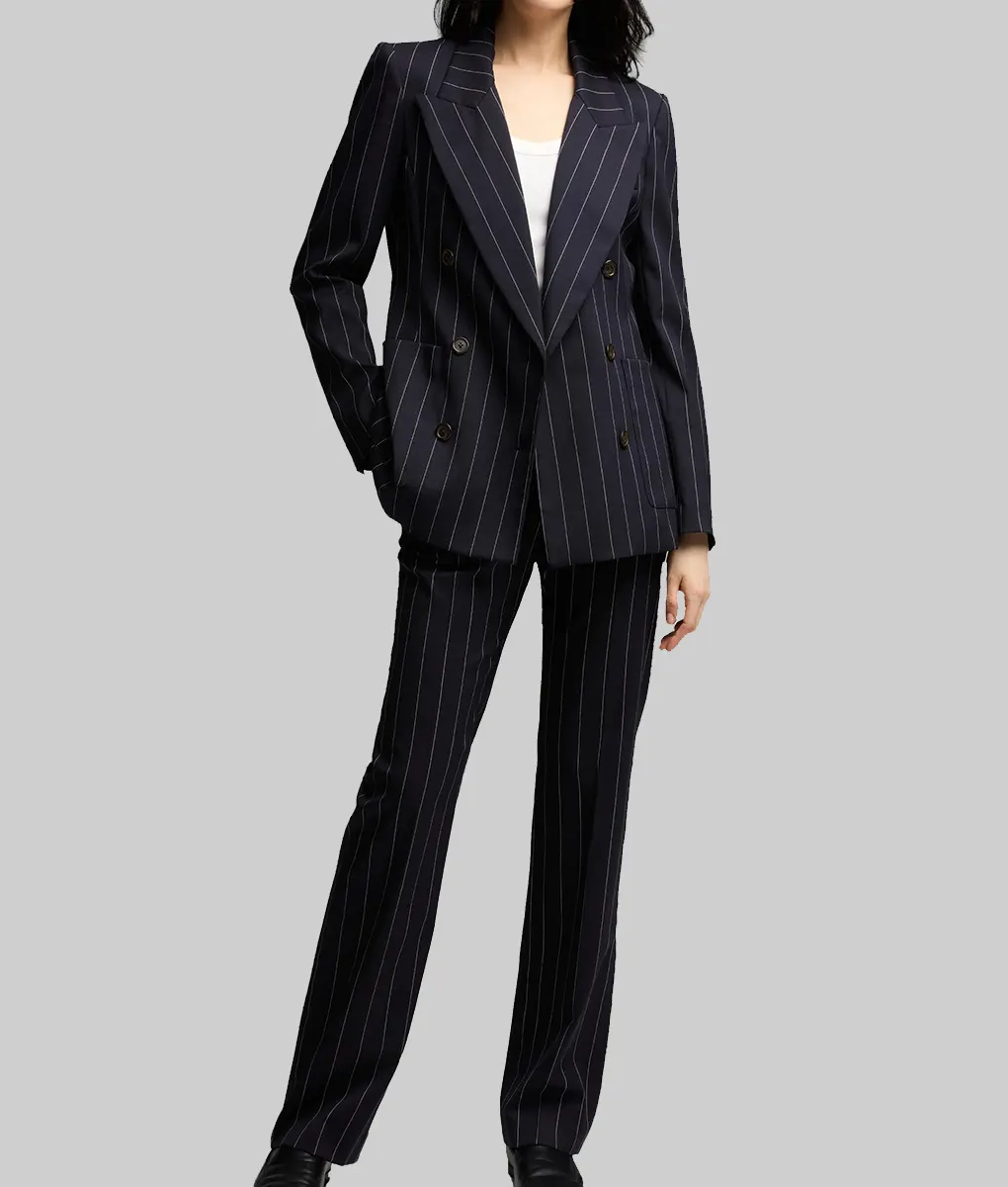 Nicole Kidman Navy Blue Striped Suit | TLC UK