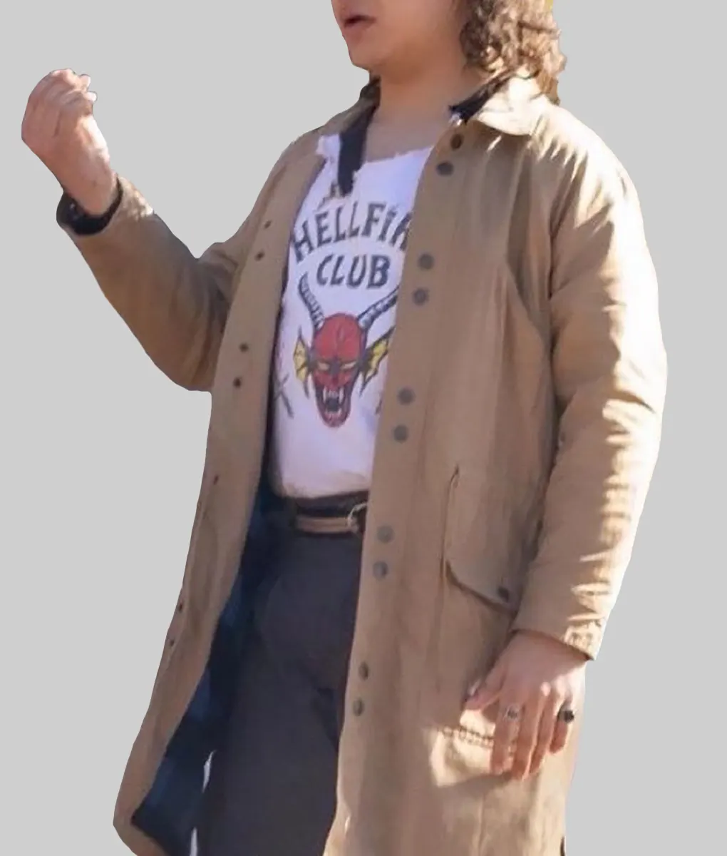 Stranger Things Gaten Matarazzo (Dustin Henderson) Beige Coat - TLC UK
