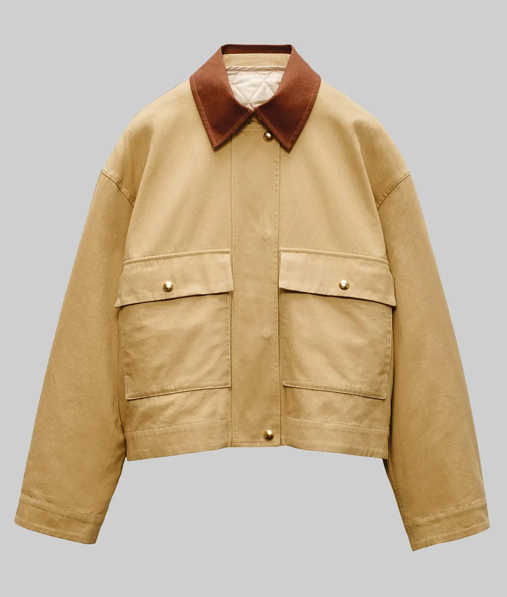 Rachel Zegler Brown Cotton Jacket | TLC UK