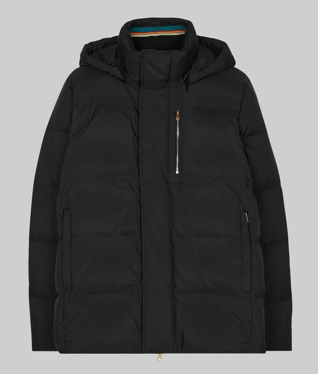 Ruben Amorim Black Hooded Puffer Jacket | TLC UK