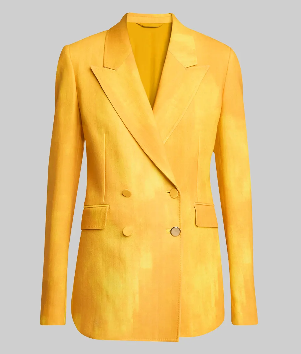 CinemaCon 2025 Jamie Lee Curtis Yellow Wool Blazer | TLC UK