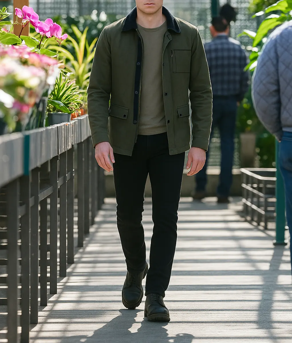 Tracker Justin Hartley (Colter Shaw) Green Cotton Jacket | TLC UK