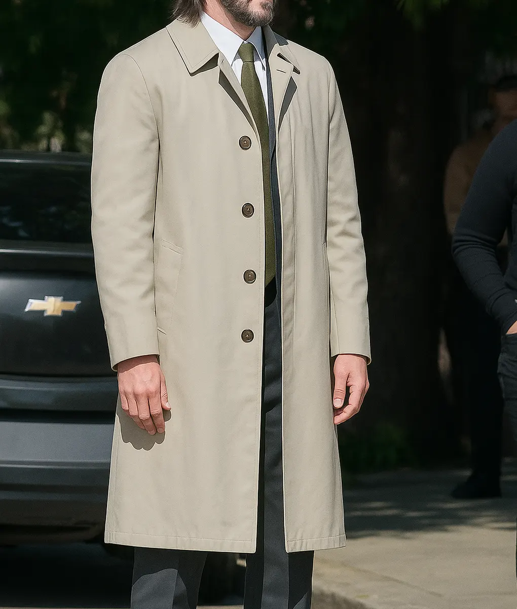 Good Fortune Keanu Reeves (Gabriel) Beige Coat | TLC UK