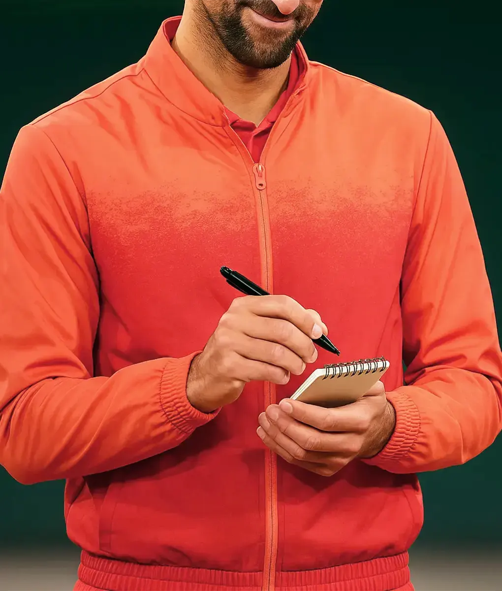 Novak Djokovic Orange Track Jacket | TLC UK