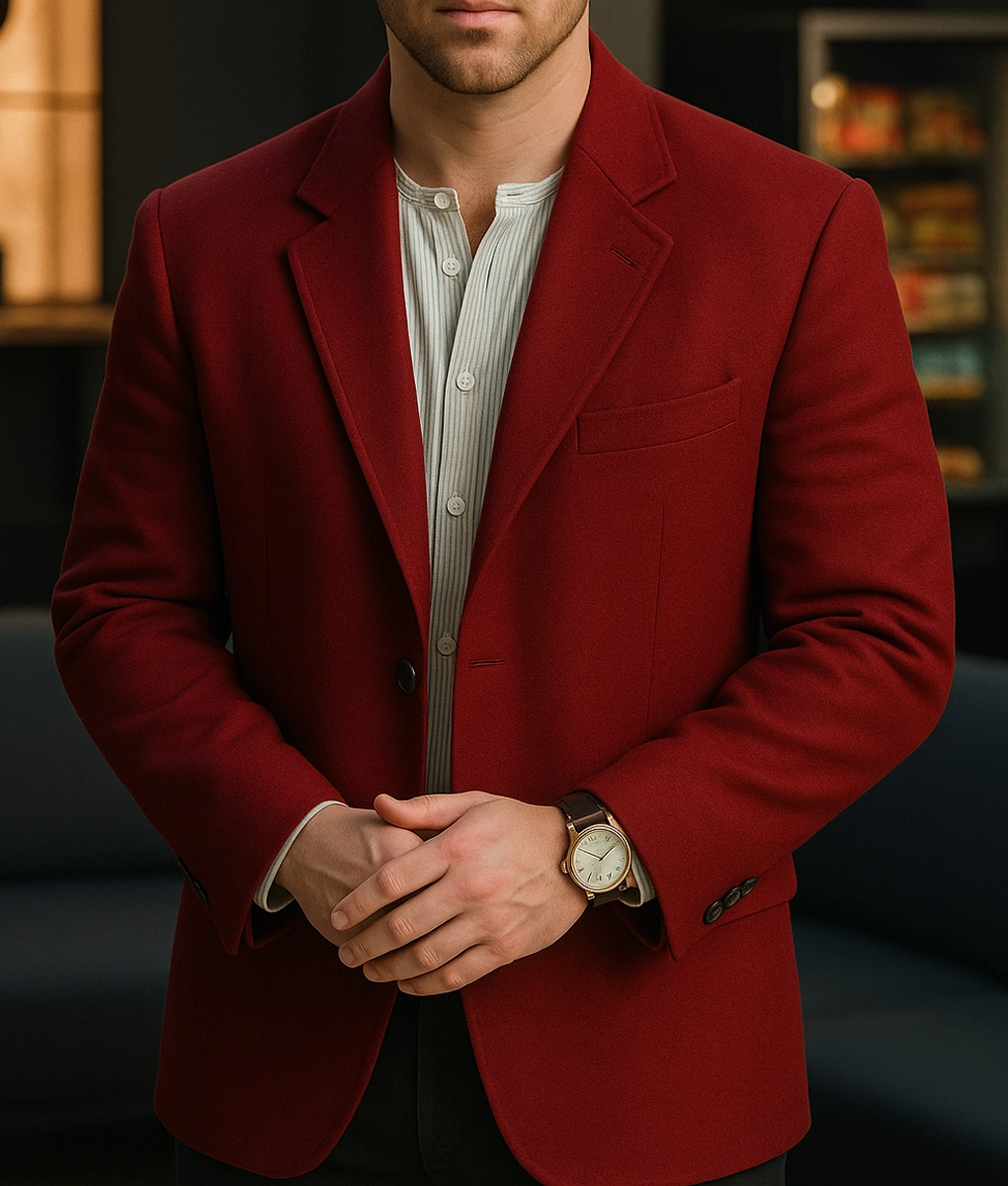 A Very Jonas Christmas Movie Nick Jonas Red Blazer | TLC