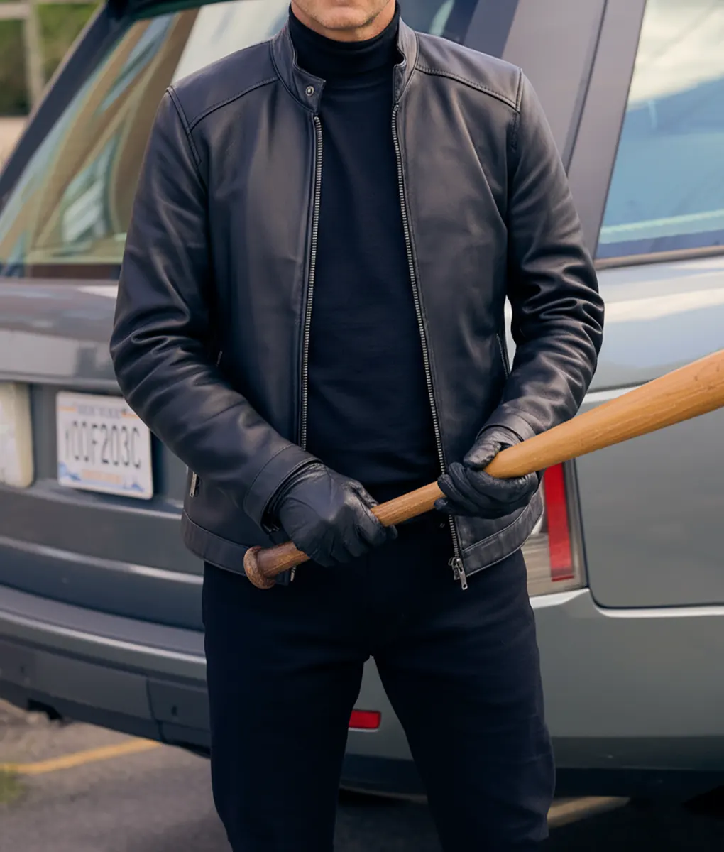 Memory of a Killer Patrick Dempsey (Angelo Doyle) Black Leather Jacket ...